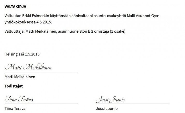 Valtakirja pankkiasiointia varten 2023 - Ohjeet tekemiseen